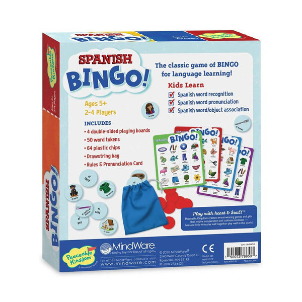 Spanish Bingo by Peaceable Kingdom | Steam Rocket | Fun Educational ...
