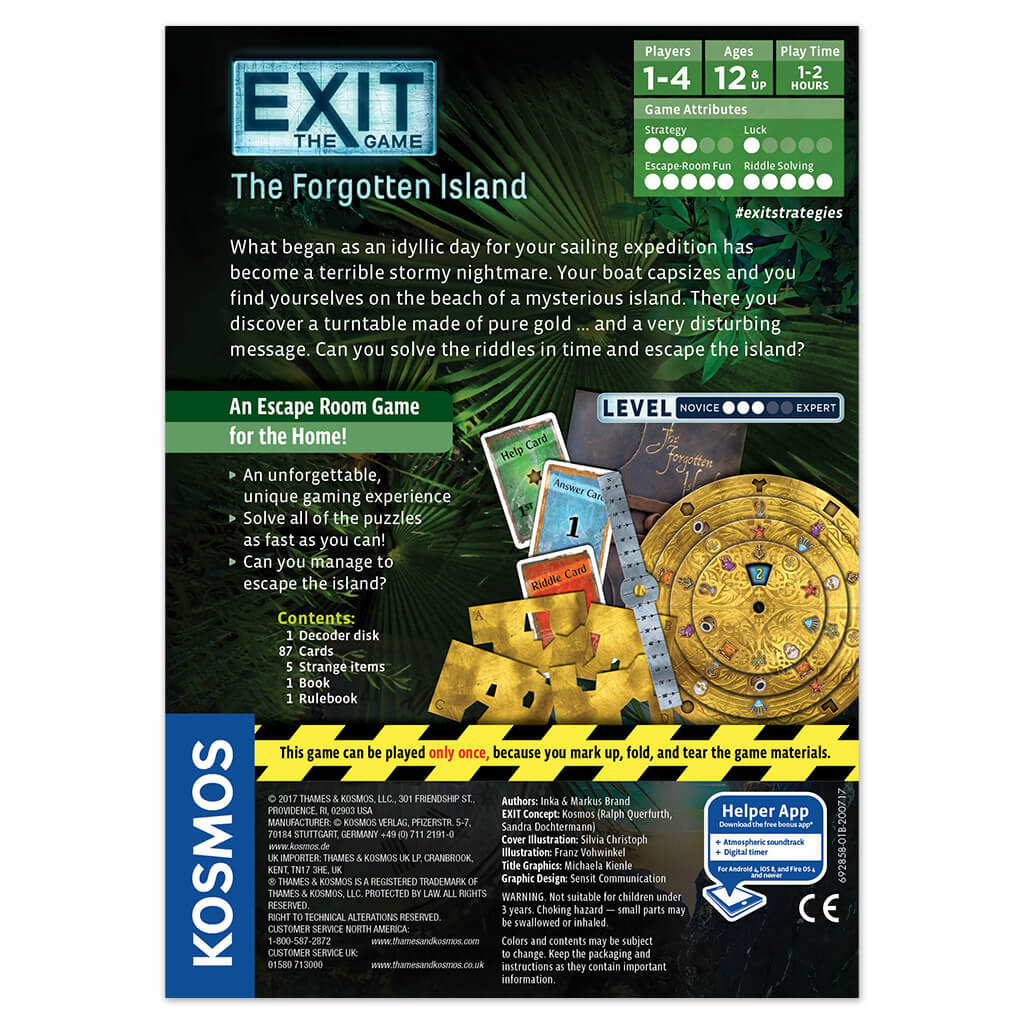 Non-slip Activity Mat EXIT: The Game - The Forgotten Island Escape Room ...